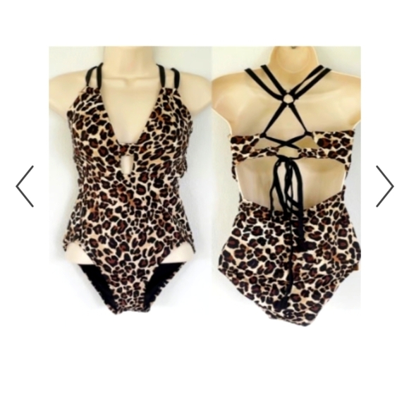 Time and Tru | Swim | Plus Size One Piece Leopard Print Sexy Swimsuit ...